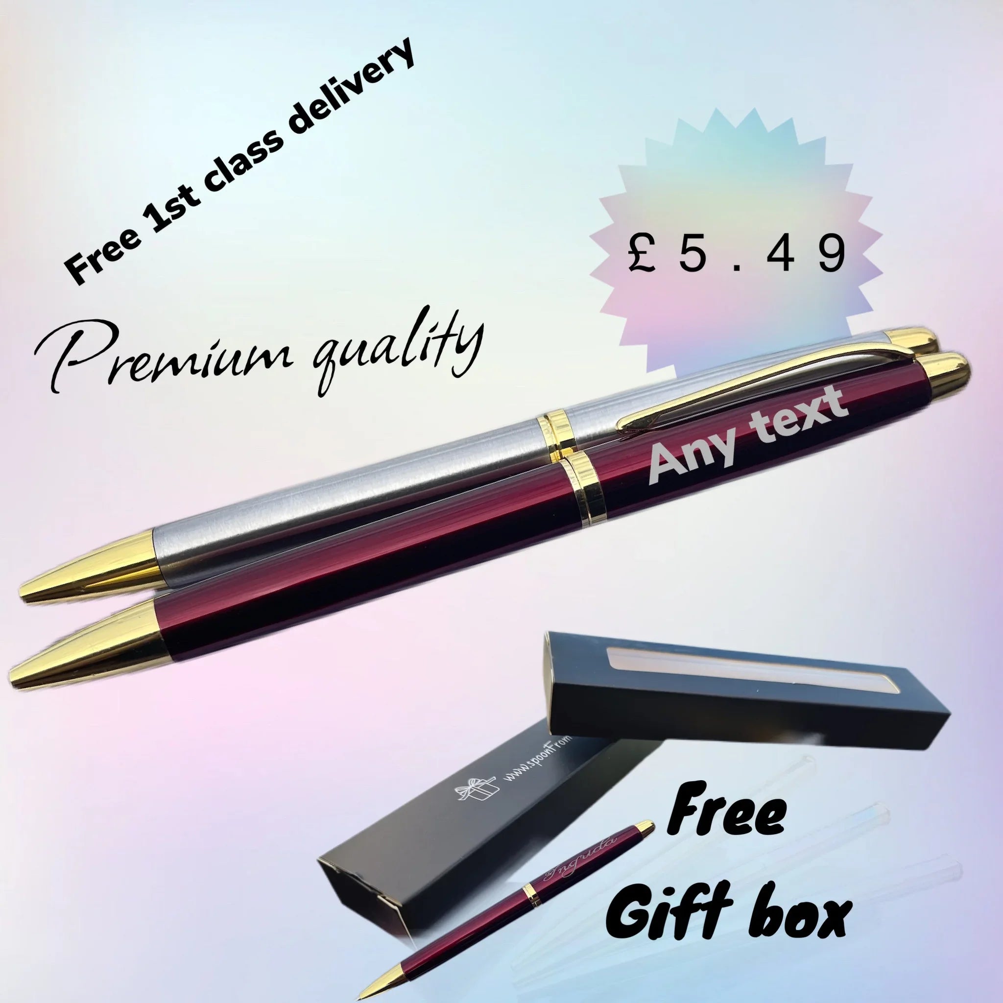 Personalised Lightweight Metal Pen – Sleek Custom Gift – Spoon From The ...
